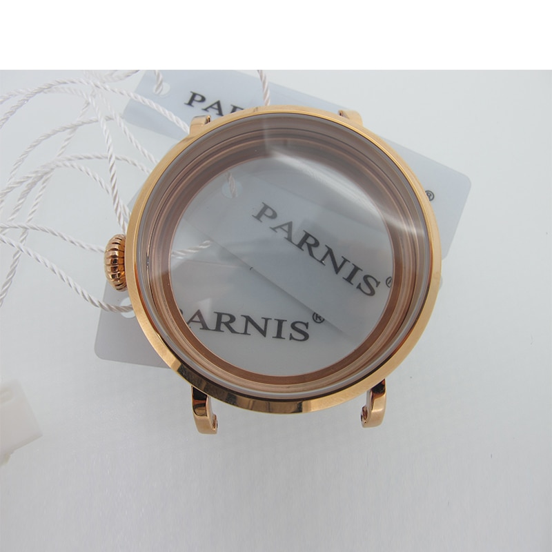 46mm Rose Gold Polished Stainless Steel Watch Case fit 6498 6497 ...